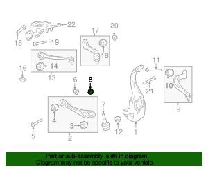 Genuine Audi WHT-006-151 | Outer Tie Rod Lock Nut | FREE Shipping on ...