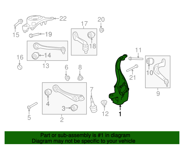 8W0-407-253-F - Steering Knuckle 2017-2023 Audi | AutoNationParts.com