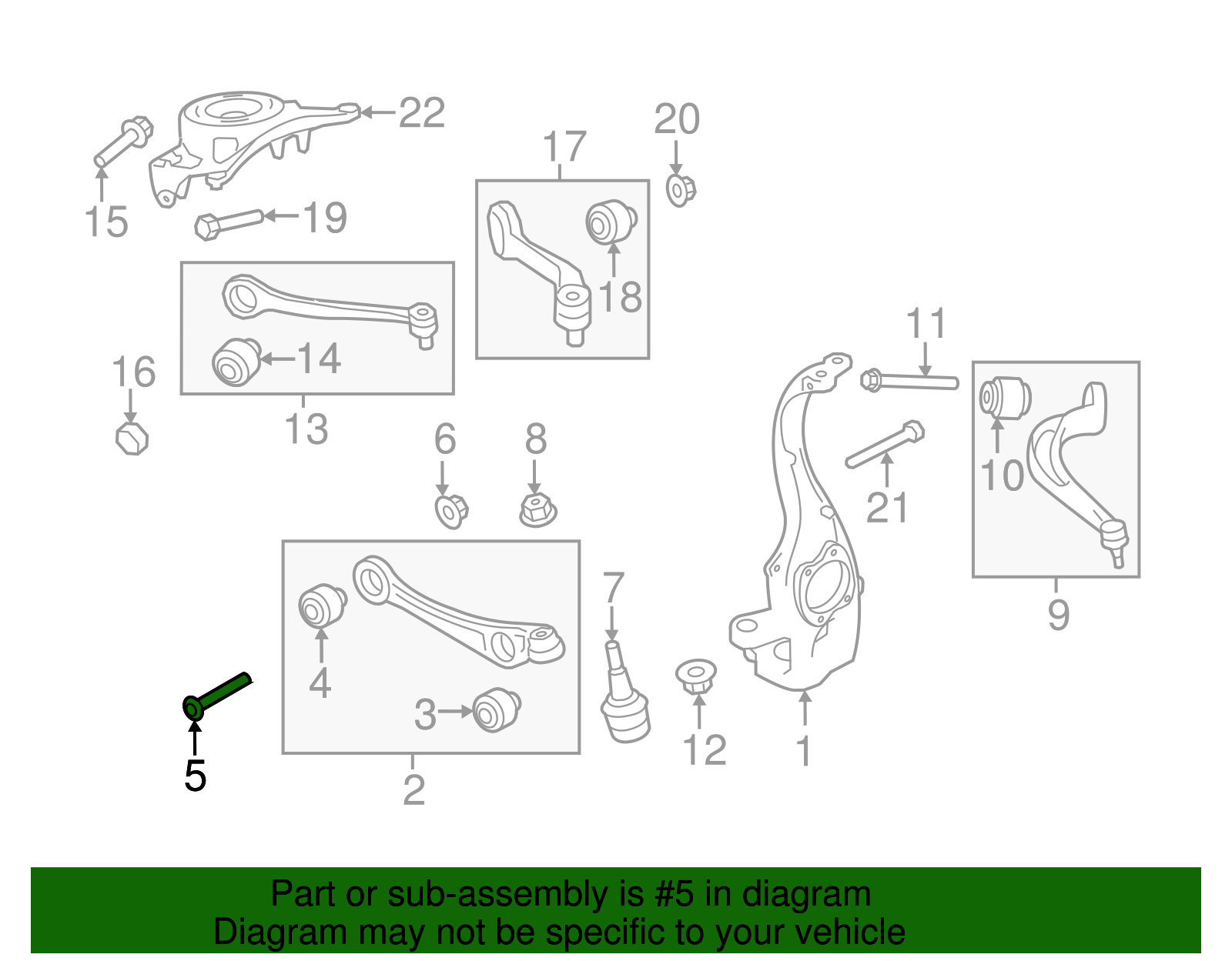 2008-2024 Audi Ft Lower Control Arm Mount Bolt WHT-001-949 | OEM Parts ...