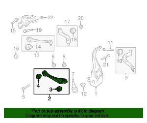 8W0-407-151-C - Ft Lower Control Arm 2016-2023 Audi | Audi OEM Parts
