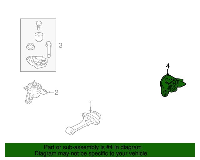 21830-2P960 - Trans Mount 2014-2015 Kia Sorento | Kia.Parts Store