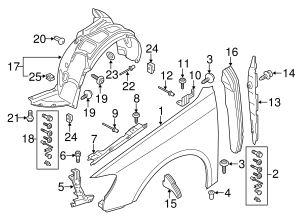 2015-2020 Audi Front Bracket 8V0-821-136-A | Audi USA Parts