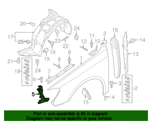 2015-2020 Audi Front Bracket 8V0-821-136-A | Audi USA Parts