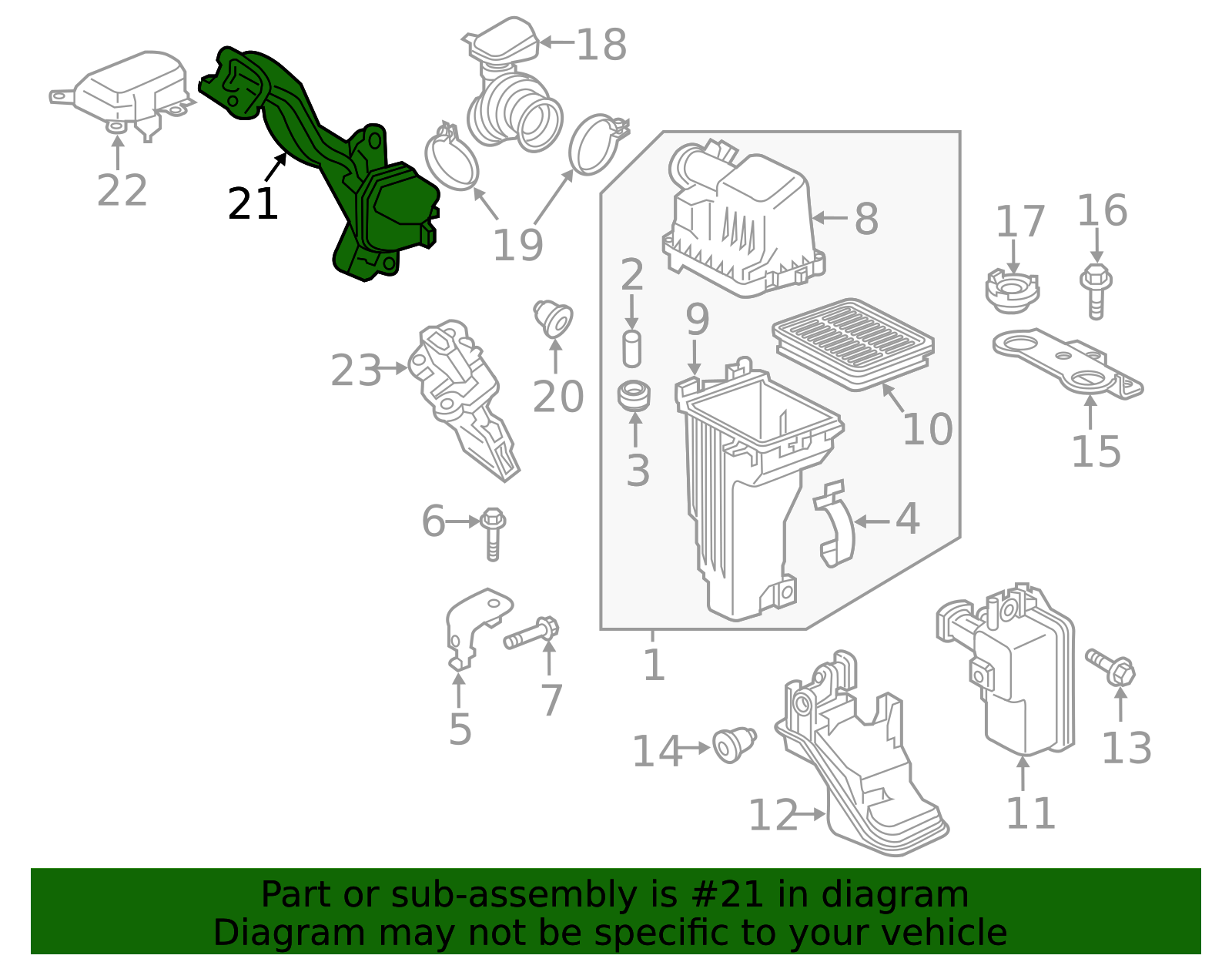 2018-2025 Nissan Air Inlet Tube 16554-5RB1B | Nissan Parts Plus