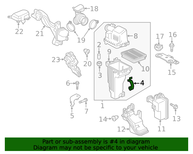 2014-2024 Nissan Air Cleaner Assembly Clip 16598-4BA1A | Temecula ...