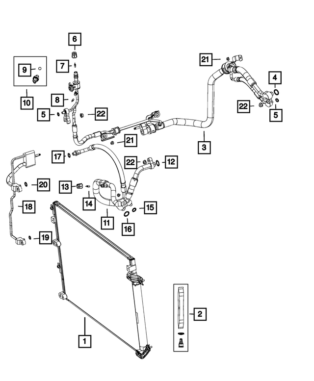 MOPAR GENUINE A C SUCTION AND LIQU LINE - 68288354AB - 68288354AB ...