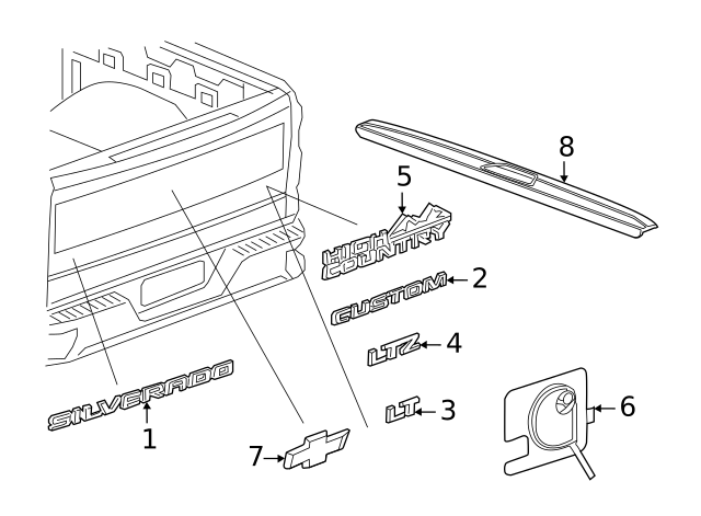 Genuine OEM Nameplate Part# 23400412 Fits 2019-2022 Chevrolet: Up To 35 ...