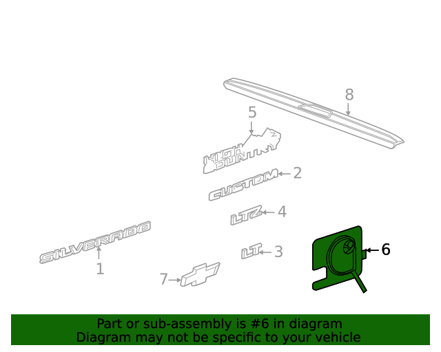 2021-2022 Chevrolet Silverado 2500 HD Nameplate 84763214 ...