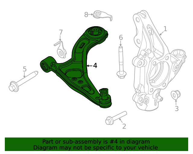 2021-2024 Ford Mustang Mach-E Lower Control Arm LJ9Z-3078-A | Village Ford