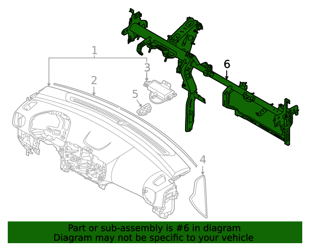 84410-K2200 - Instrument Panel Crossmember 2020-2023 Hyundai Venue ...