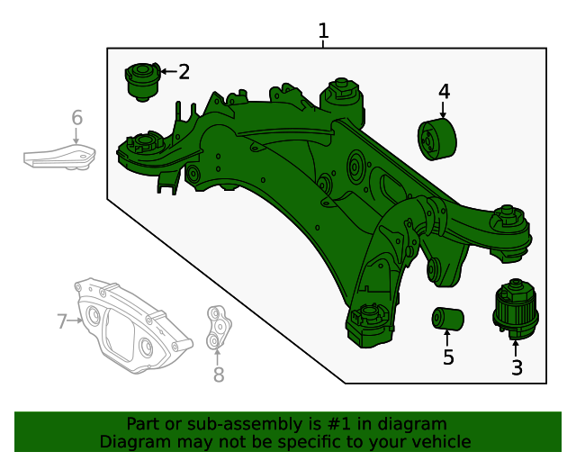 253-350-13-08 - Suspension Subframe Crossmember 2018-2023 Mercedes-Benz ...