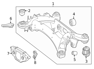 213-320-48-01 - Suspension Crossmember Stop 2017-2023 Mercedes-Benz ...