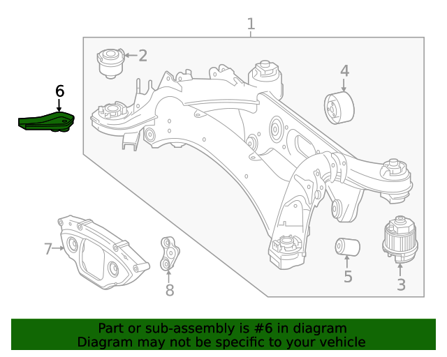 213-320-48-01 - Suspension Crossmember Stop 2017-2023 Mercedes-Benz ...