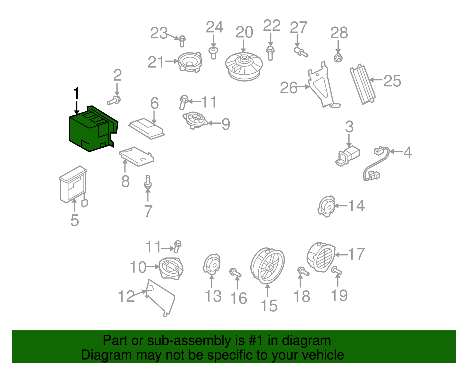 8R1-035-664-F - High-Quality Radio Control Unit for 2015 Audi ...