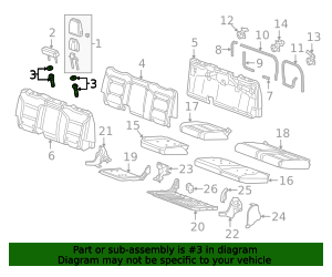 2019-2024 GM Black Rear Seat Head Restraint Guide 84670314 | Paradise ...