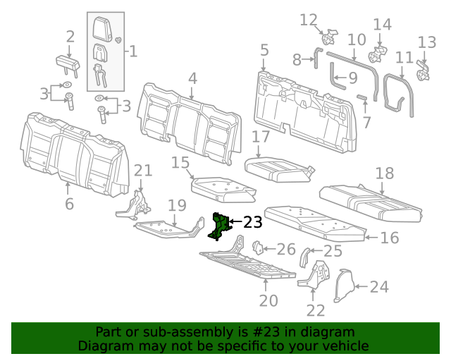 2019-2021 GM Lower Latch 84161326 | GMPartsDirect.com
