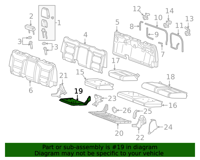 2019-2021 GM Cushion Frame 84066328 | GMPartsDirect.com