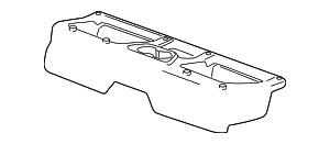 2015-2022 GM Jet Black Rear Compartment Floor Stowage Trim Compartment ...