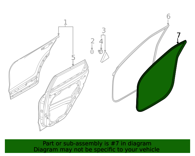 2021-2024 Kia Seltos Body Weather-Strip 83120-Q5000 | Kia Automotive Parts