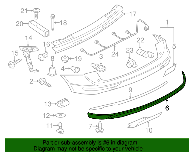 8R0-807-521-T-GRU - Spoiler 2009-2012 Audi Q5 | Audi OEM Parts