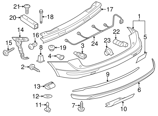 2009-2012 Audi Q5 Lower Trim 8R0-807-819-A-GRU | Audi USA Parts