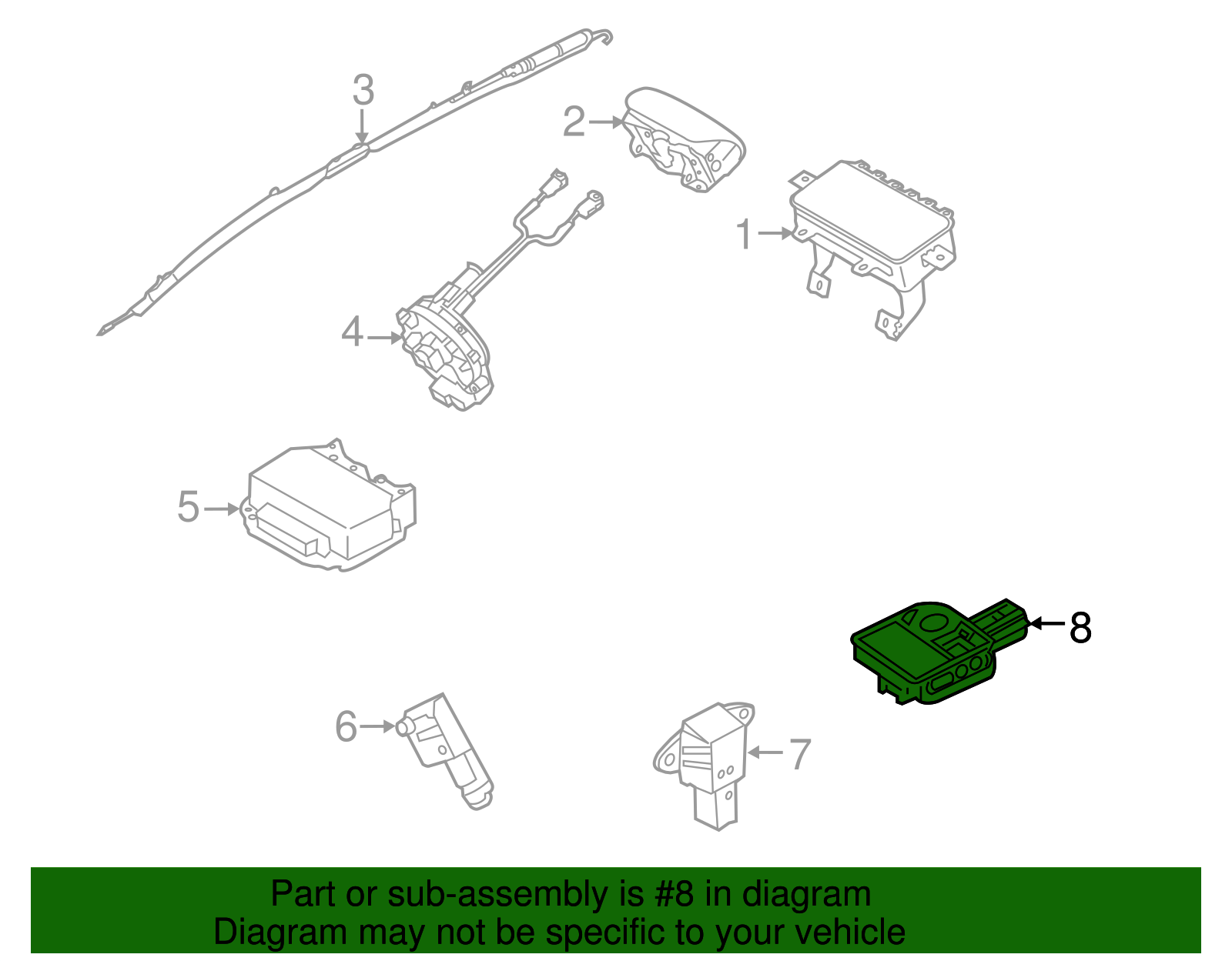 2014-2015 Hyundai Tucson Air Bag Impact Sensor 95920-2S100 | OEM Parts ...