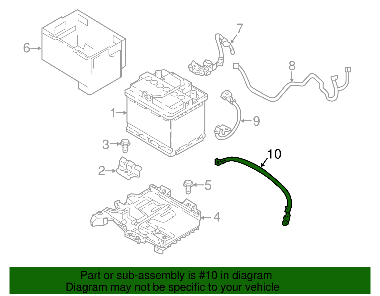 91860-H9120 - Battery Ground Strap 2018-2022 Hyundai Accent ...