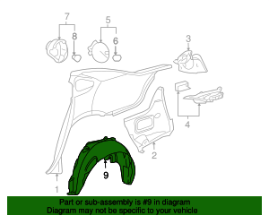 15876945 - OEM GM Wheelhouse Liner | GMPartsCenter.net | GM Parts Center