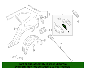 2015-2023 Subaru Fuel Pocket Seal 51467AL07B | Subaru Online Parts