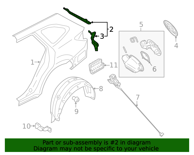 2020-2024 Subaru Outback Extension 51475AN01A9P | OEM Parts Online