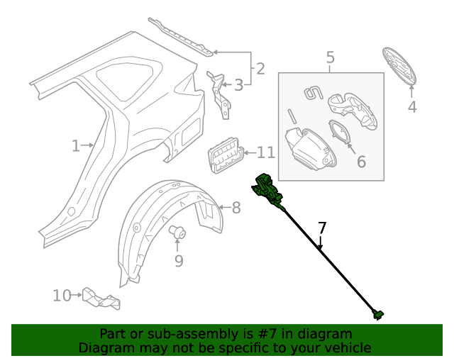 57310AN01B - Fuel Door Latch 2020-2024 Subaru | AutoNation Parts