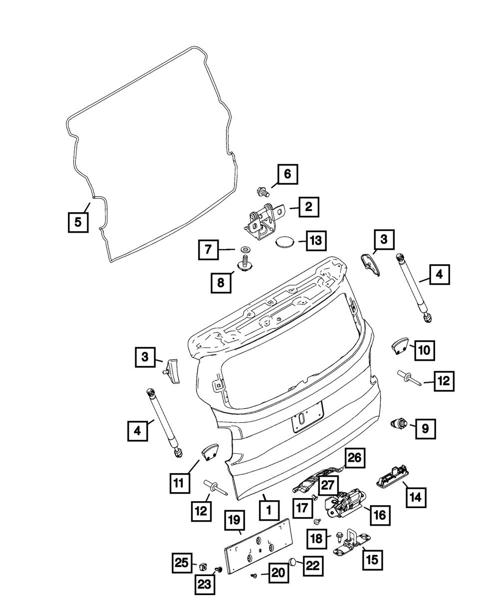 2015-2022 Mopar Genuine Alfa Romeo Lock Liftgate 68438842AA | Mopar ...