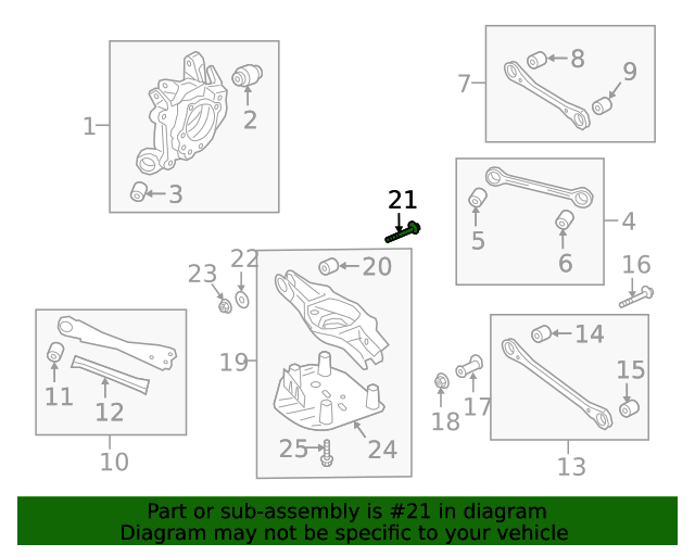 55260-2M000 - Lower Control Arm Adjust Bolt - 2010-2021 Hyundai | World ...