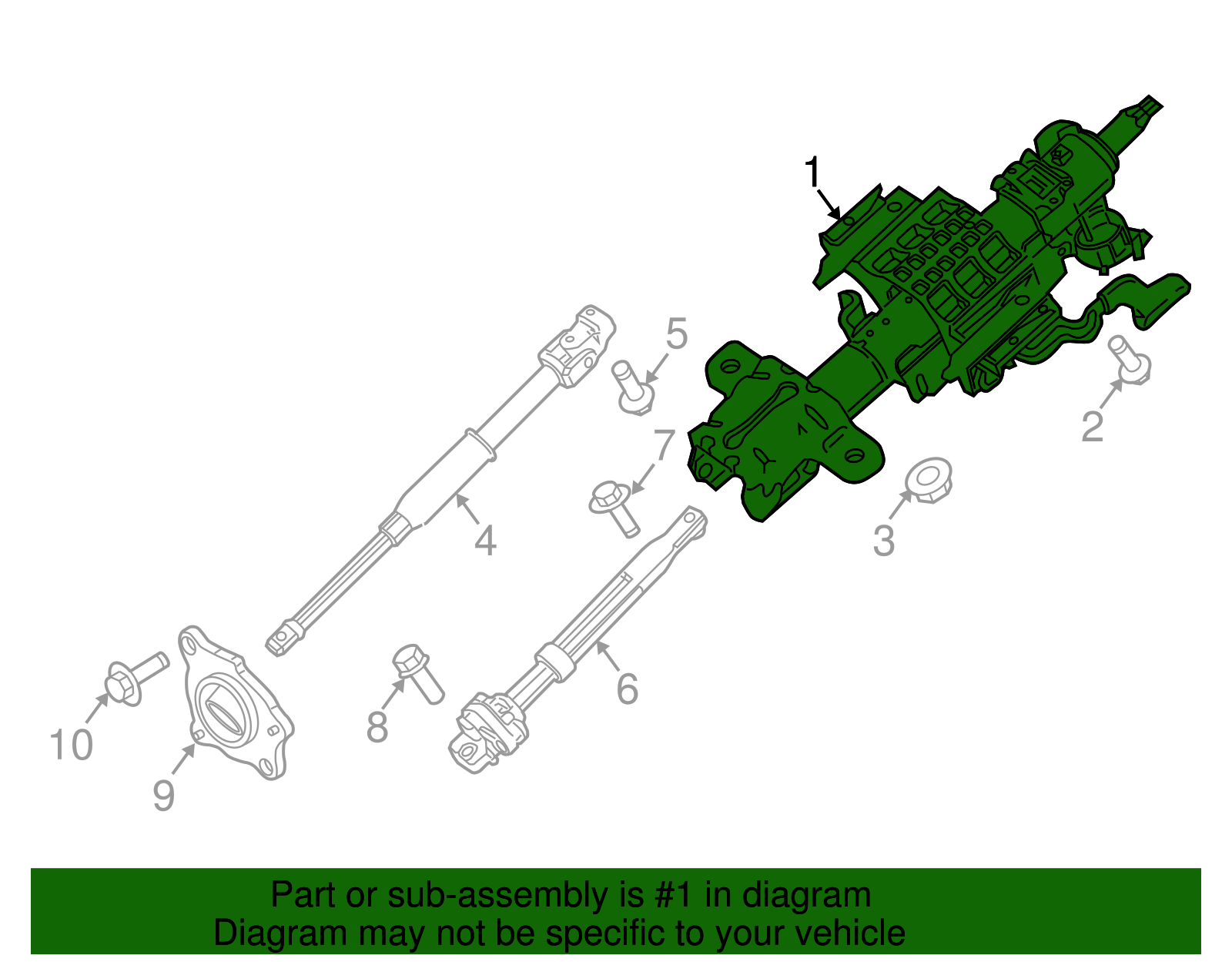 CC3Z-3C529-AP - Steering Column 2011-2013 Ford | Big 3 Auto Parts