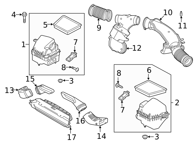 Genuine Air Inlet Duct for 2021-2023 Land Rover Range Rover Velar ...