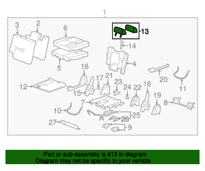 2007-2014 GM Light Cashmere Rear Seat Head Restraint 15863459 ...