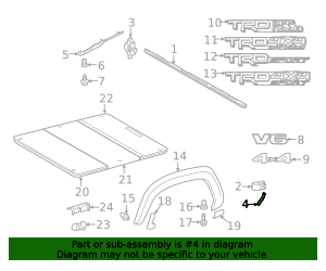 2016-2020 Toyota Tacoma Front Molding 75641-04030 | Toyota Parts Center