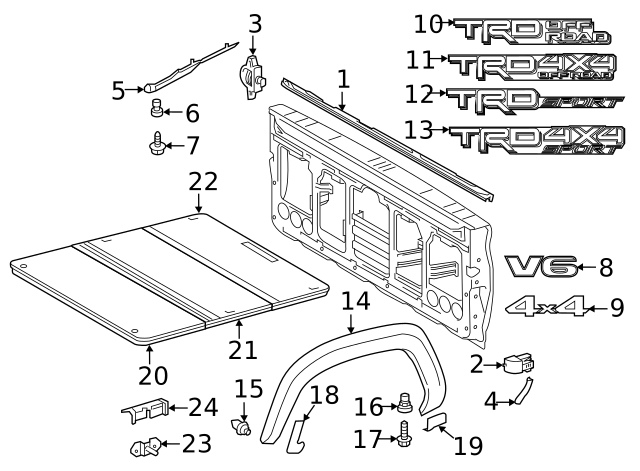Decal - Toyota (75996-04090-A0) | Toyota Parts
