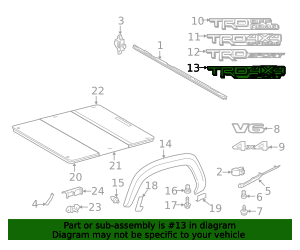 2016-2021 Toyota Decal 75996-04090-A0 | Toyota Parts Center