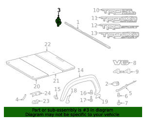 2016-2023 Toyota Tacoma Protector Holder 58461-04030 | Toyota Parts Center