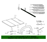 OEM 2016-2023 Toyota Tacoma Truck Bed Side Rail (Left, Rear) Part ...
