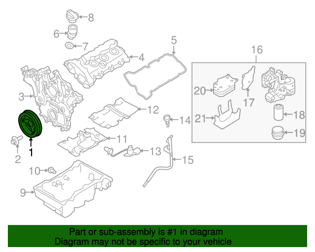 Genuine Crankshaft Pulley for 12697768 | Over 30% Off All Genuine Saab ...