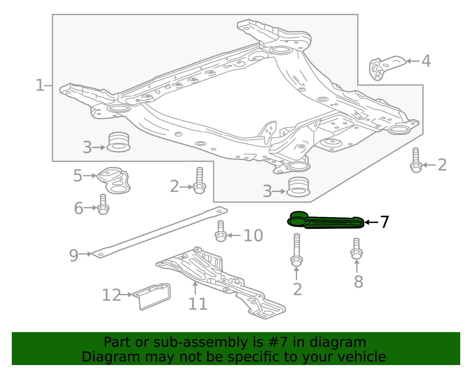 2019-2025 GM Drivetrain and Front Suspension Cradle Retainer 84265561 ...