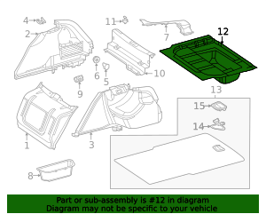 223-694-59-00-9F08 - Spare Tire Panel 2021-2023 Mercedes-Benz ...