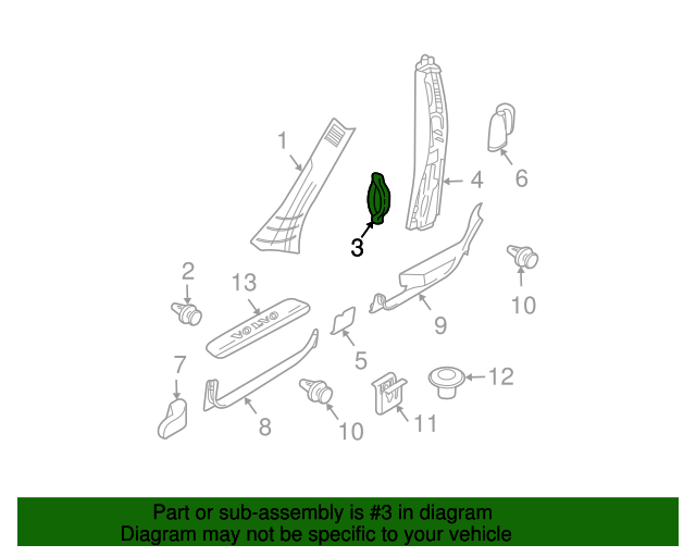 39897984 - Grip Handle - 2007-2014 Volvo XC90 | Volvo OEM Parts Direct