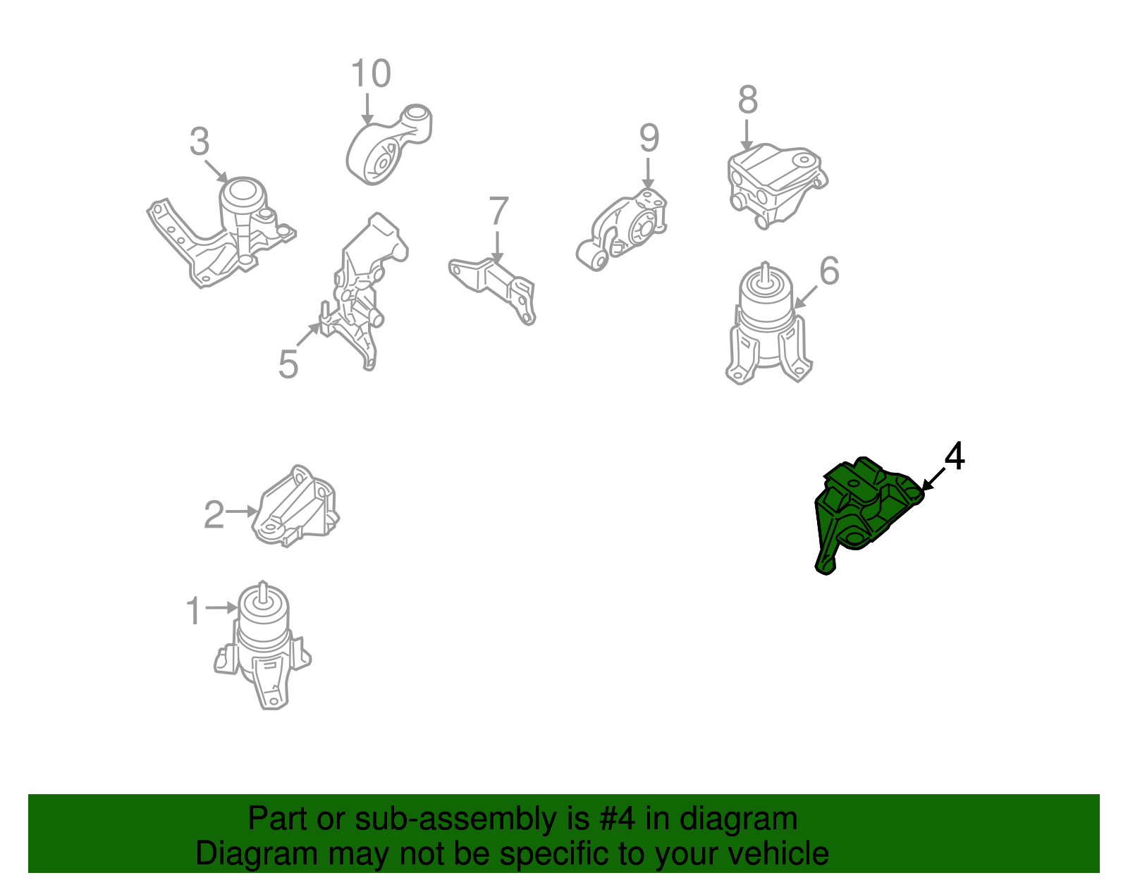 2007-2012 Nissan Altima Trans Mount 11220-JA10A | OEM Parts Online
