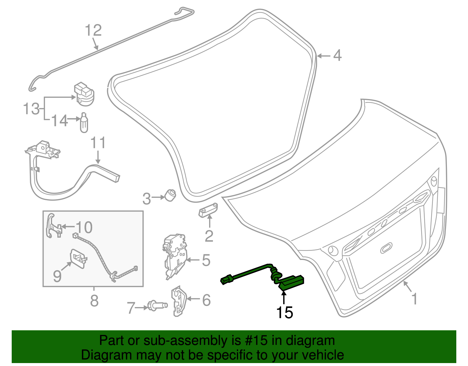 2013-2023 Nissan Trunk Lid Switch 25380-9HM0A | Nissan Parts Central