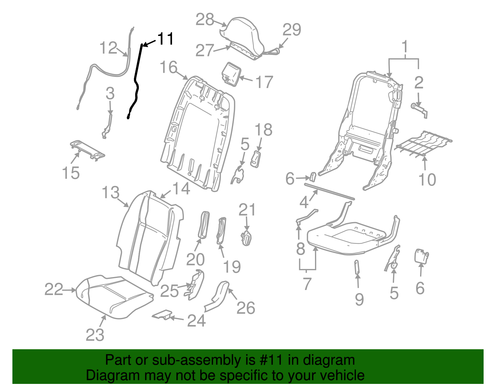 8664558 - Folding Seat Release Cable 2003-2014 Volvo XC90 | AutoNation ...