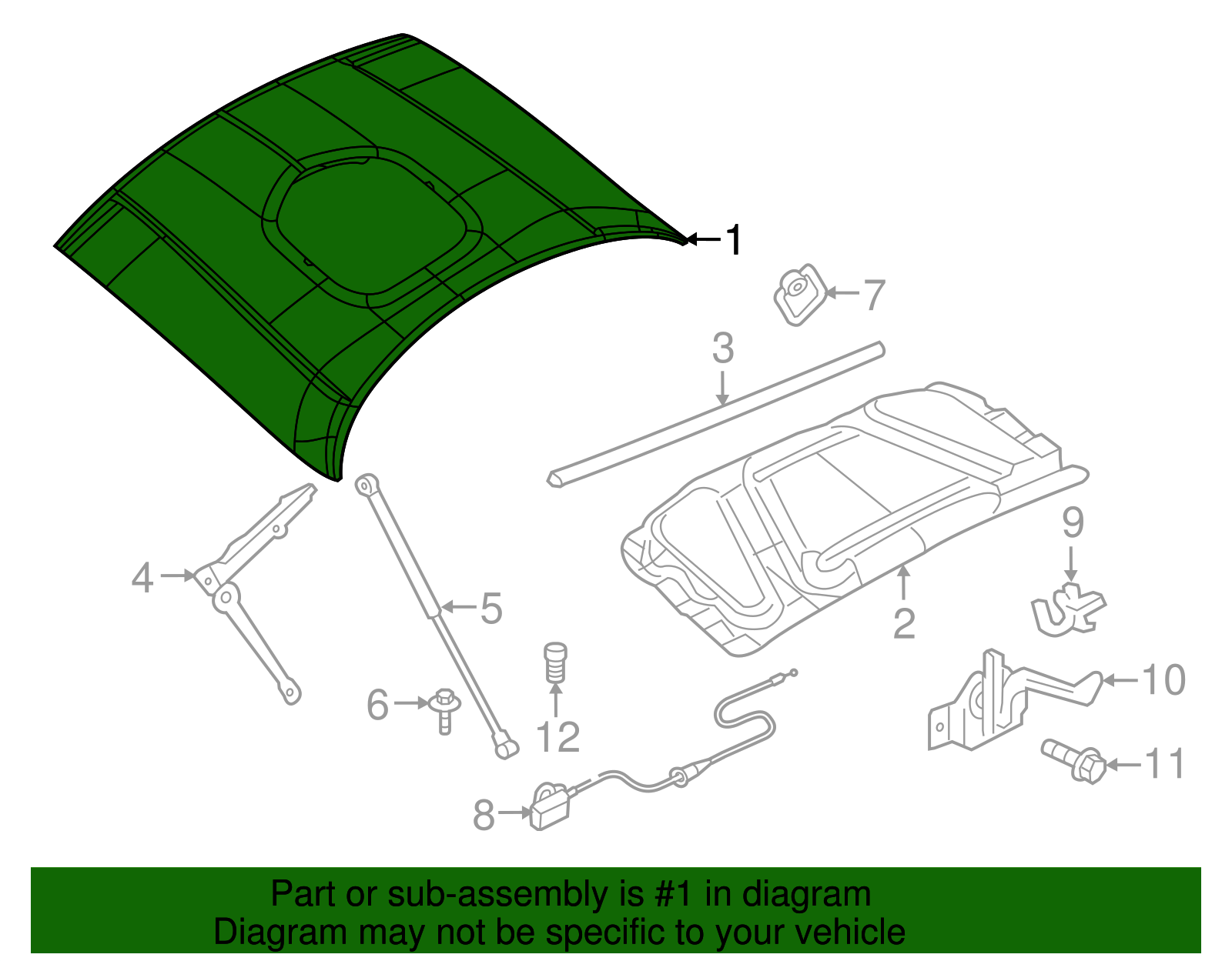 2016 Dodge Challenger Hood 68261379AD | Mopar Parts Canada