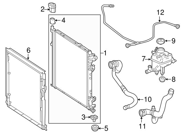 Genuine OEM Upper Hose | 166-500-40-75 | Fits Select 2012-2013 Mercedes ...